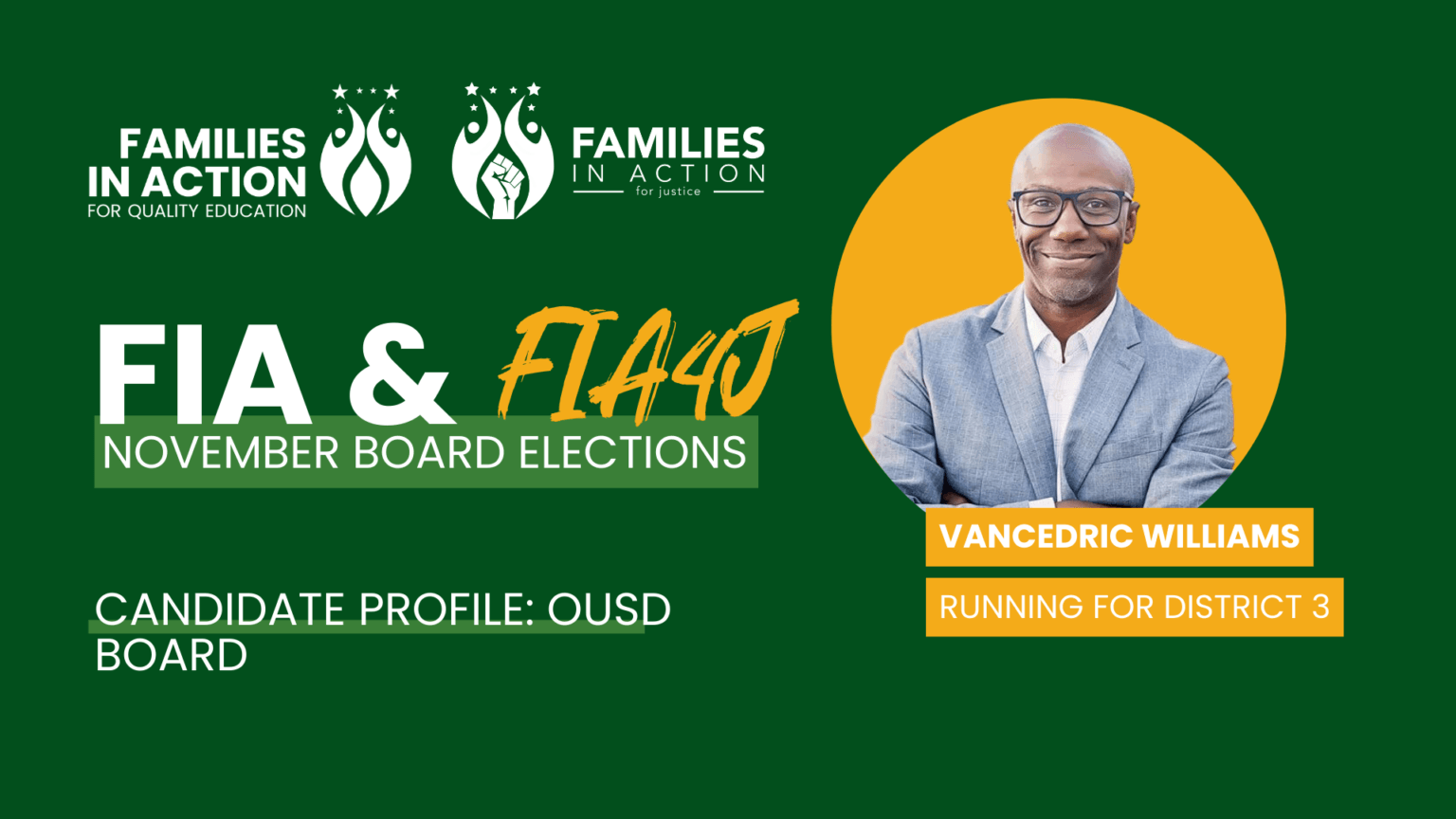 Candidate Forum Profile – VanCedric Williams – fiaoakland.org